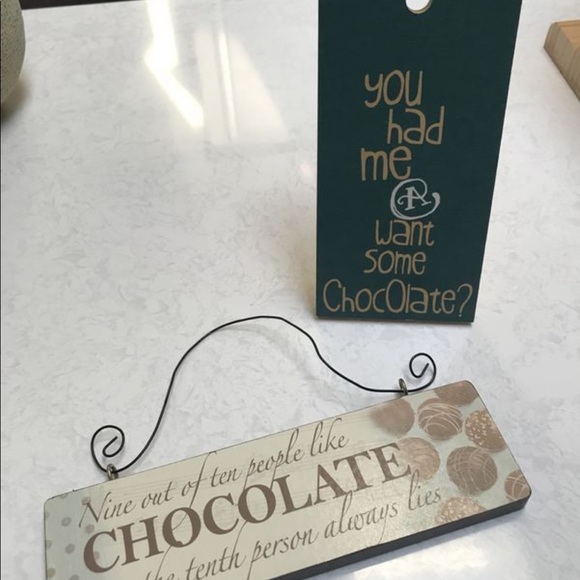 Accents | Set Of Two Chocolate Signs | Poshmark